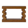 Latitude Run® Geometric Block Stacked Wood Console Table With Warm Finish, Perfect For Modern ...
